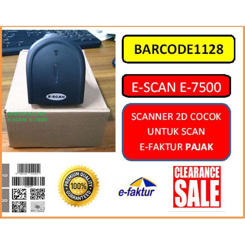 Promo 2D BARCODE SCANNER E-FAKTUR ESCAN E-7500 ( QR CODE,E-FAKTUR,AZTEC, PDF Diskon 23% di ...
