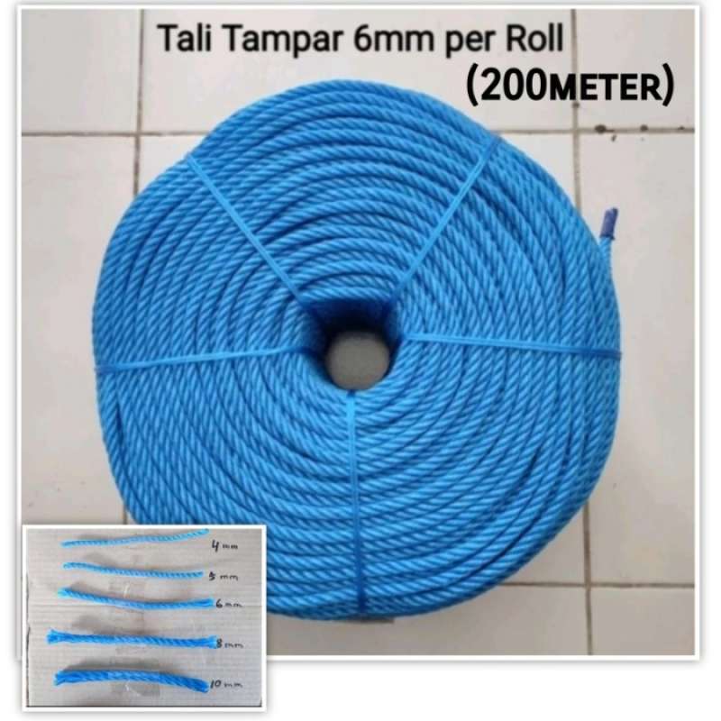 Promo 1 Roll Tali tampar 6 mm Tali ikat Tali tambang plastik 6mm Diskon 23% di Seller Meepo ...