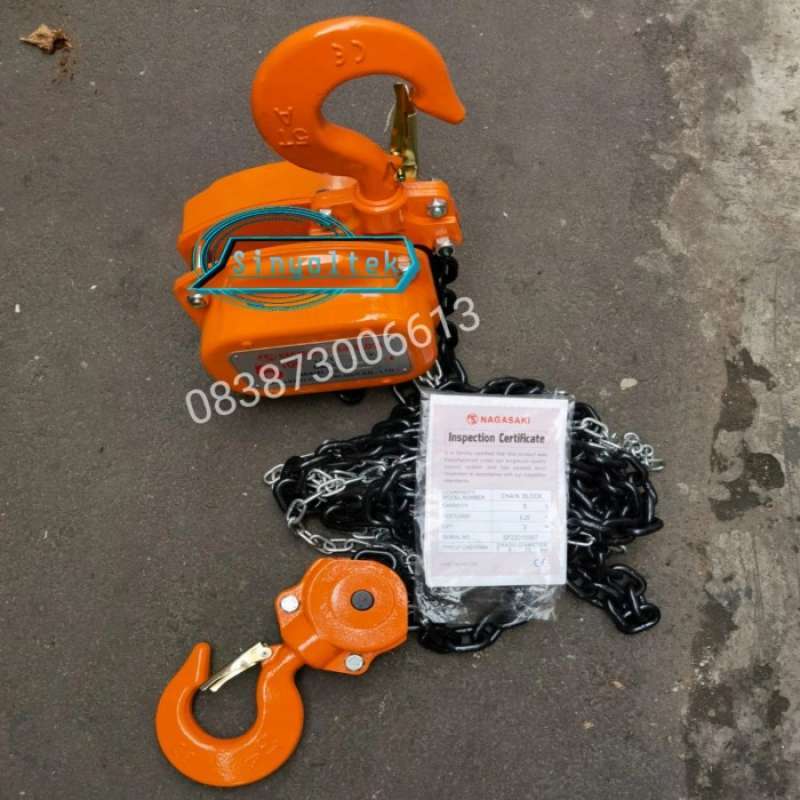 Promo chain block 2 ton 5 meter takel manual nagasaki Diskon 23% di ...