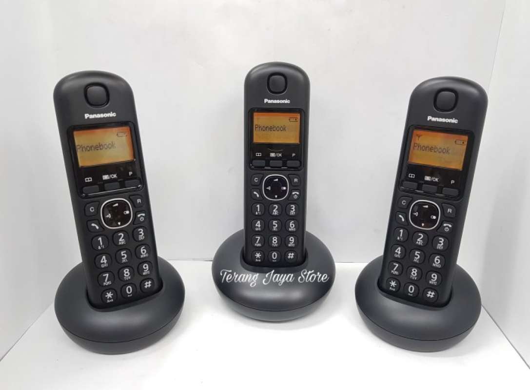 Promo Telepon Wireless Panasonic Kx-Tgb213 (3 Handset) Hitam Diskon 3% ...