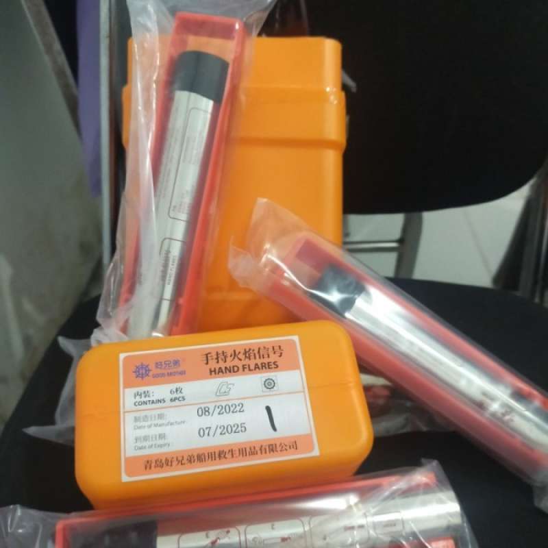 Promo Hand Flare Signal SOS Red Smoke Marine Safety Emergency Liferaft ...