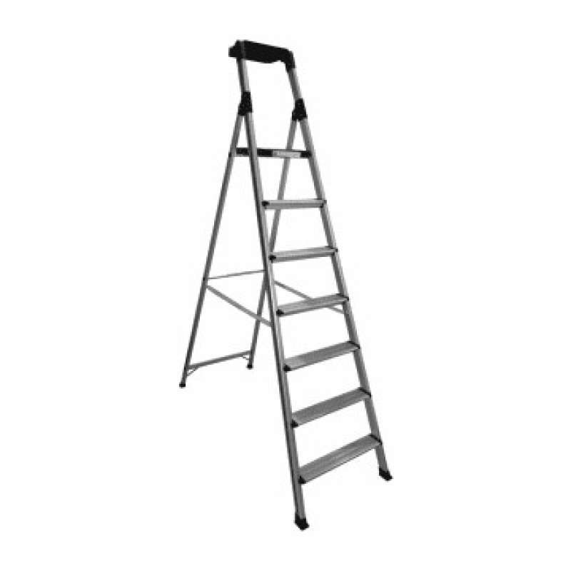 Jual Krisbow Tangga Aluminium Dengan Handle 7 Step Ladder Handle Tool ...