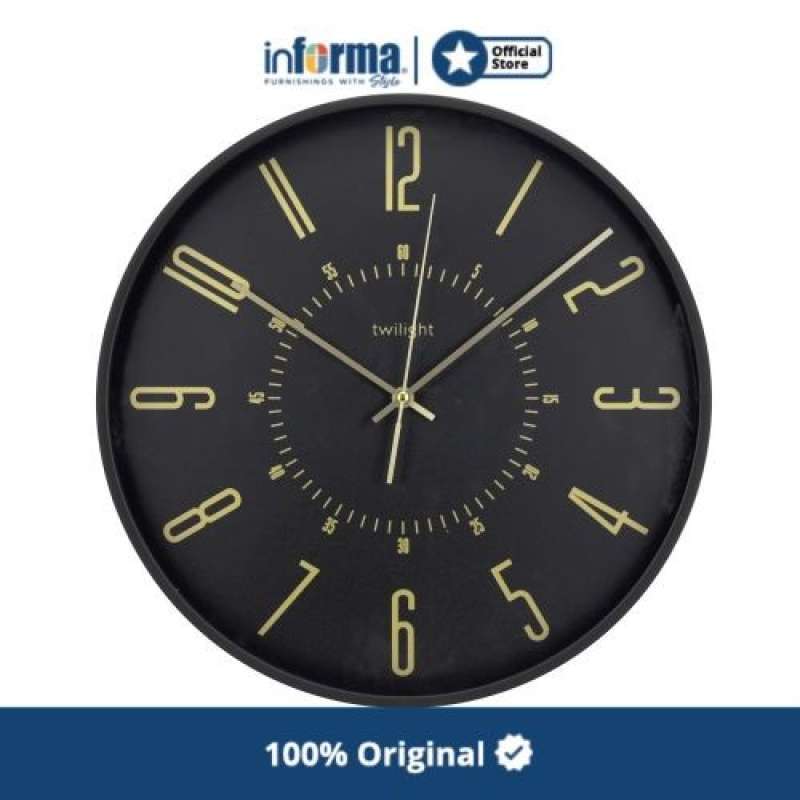 Promo Informa - Informa 40.4 Cm Jam Dinding Plastik 6946 - Hitam Diskon ...