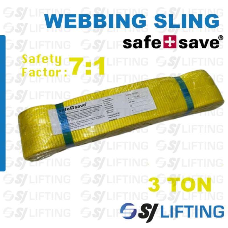 Promo Webbing Sling Belt / Tali Angkat 3Ton x 6 Meter Safe+Save Double ...
