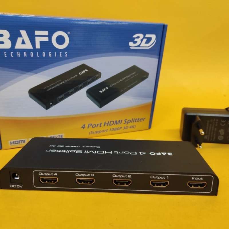 Promo Bafo Splitter Hdmi Proyektor 4port Diskon 23% Di Seller ...
