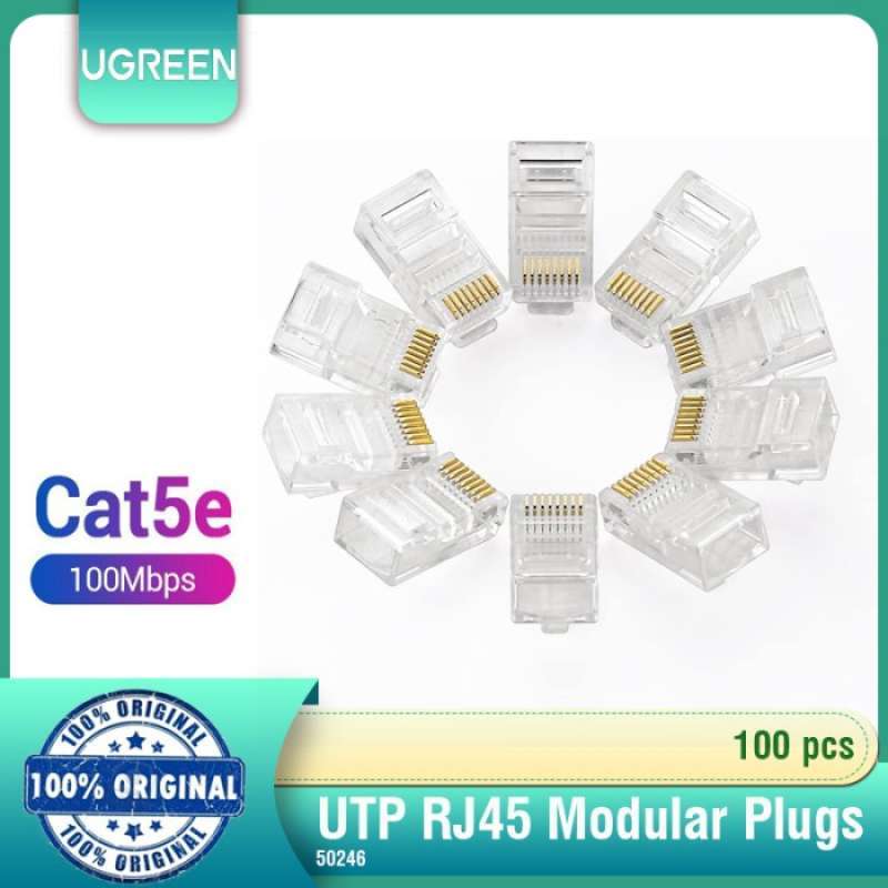 Promo Ugreen Rj45 Network Connector For Utp Cat 5, Cat 5E 100Pcs Diskon 23% di Seller Urahara ...