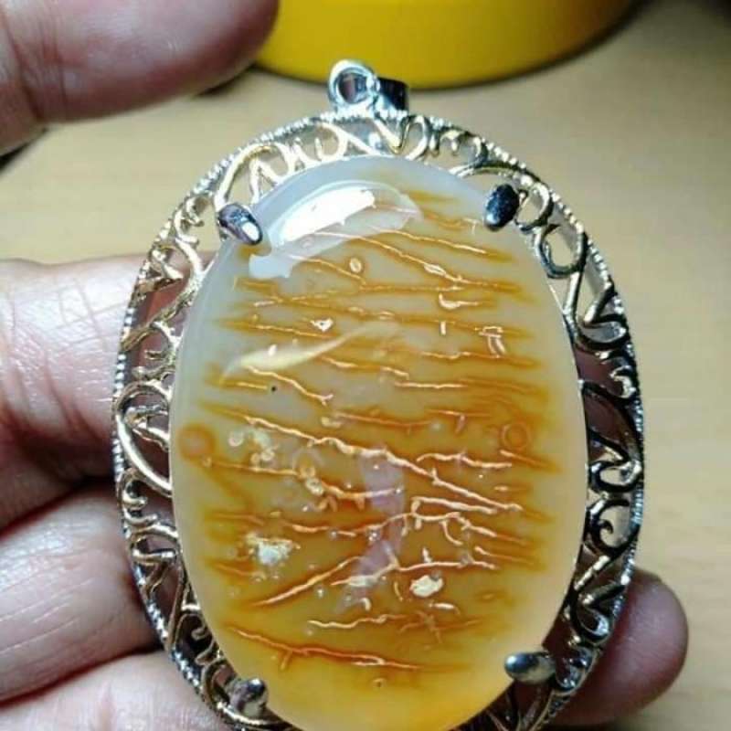 Jual Liontin Akik Batu Motif Pirus Gambar Jaring Antik Unik 1 Di Seller ...