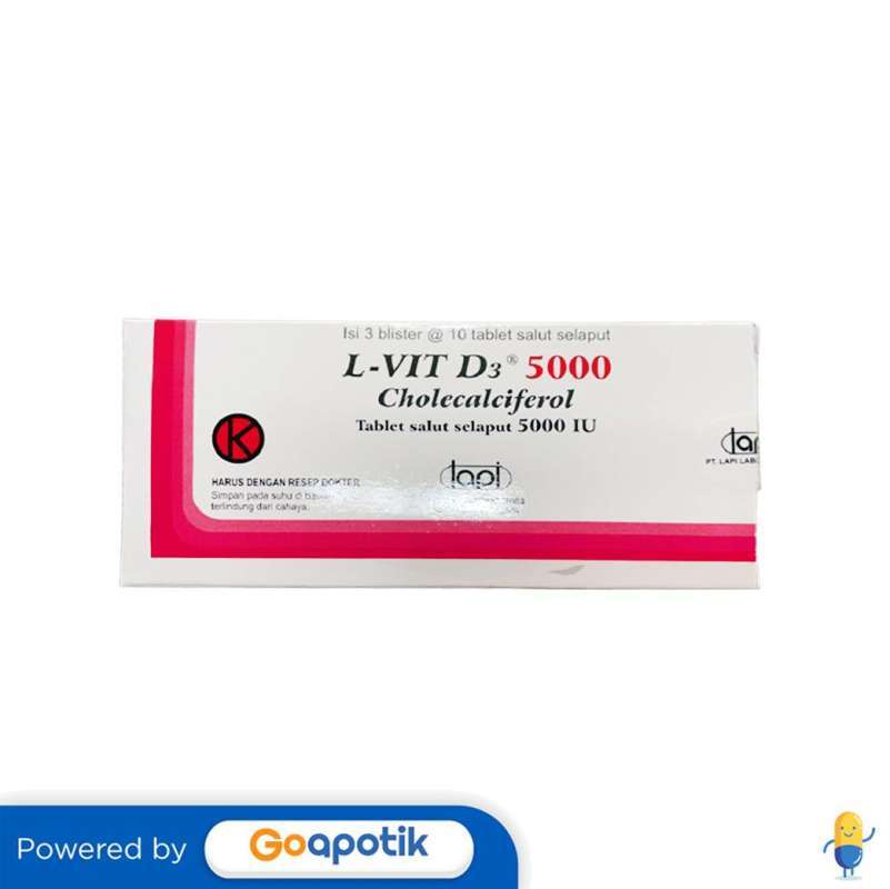 Jual L-VIT D3 5000 BOX 30 TABLET di Seller Apotek Ideal - 24 Ilir, Kota ...