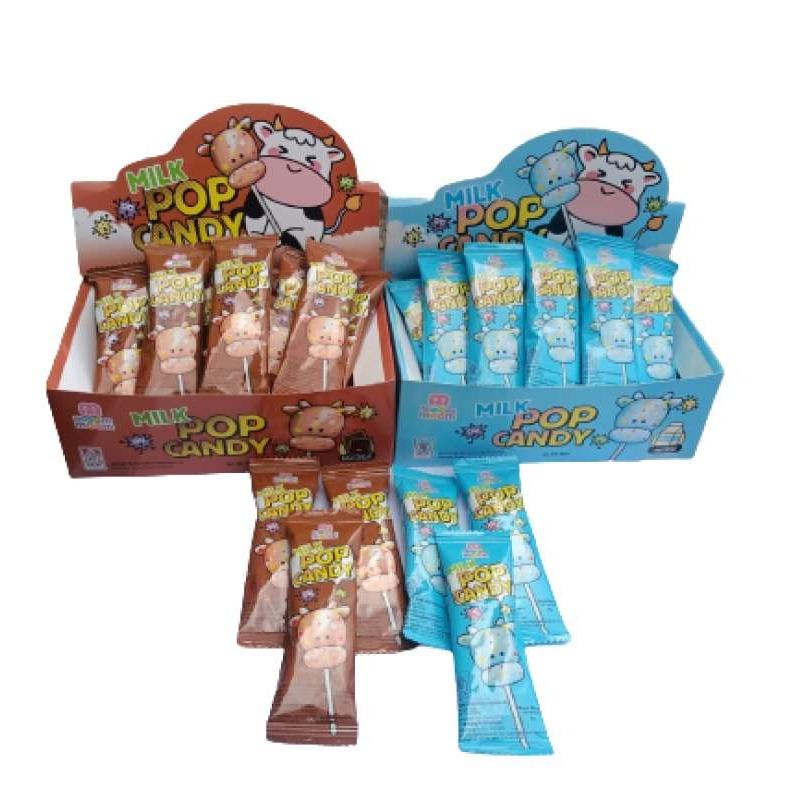 Jual 1 Box 30pcs Permen Maam Milk Pop Candy Rasa Susu, Coklat Di Seller ...