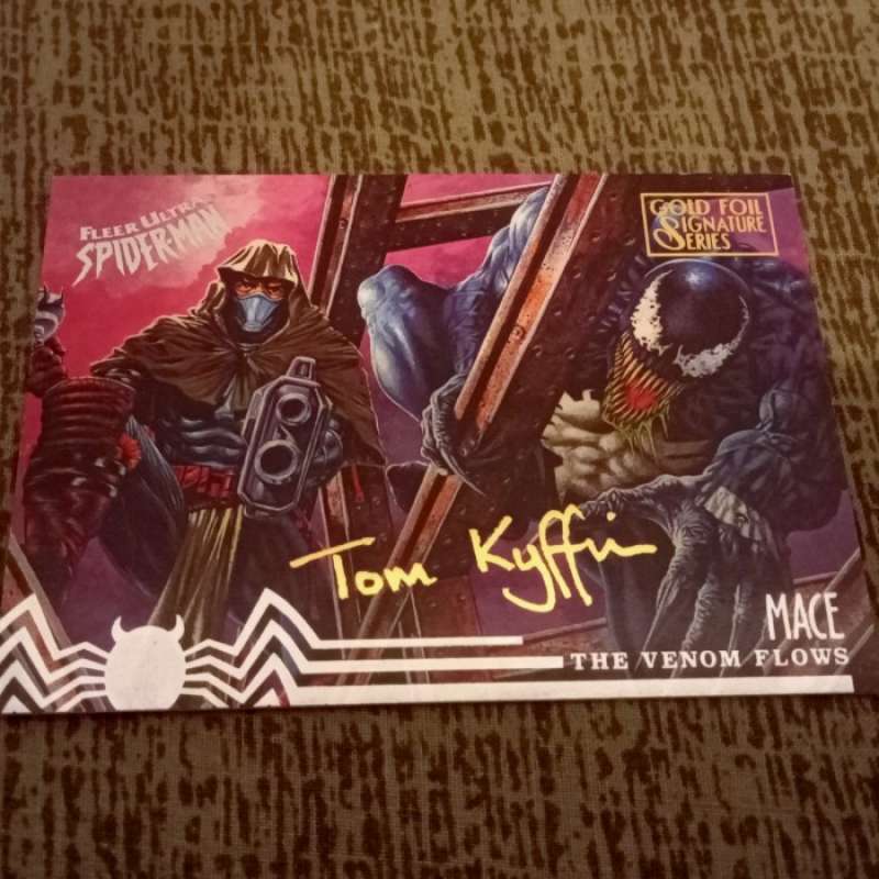 Promo KARTU MARVEL GOLD FOIL SIGNATURE SERIES/VENOM MACE/ORIGINAL ...