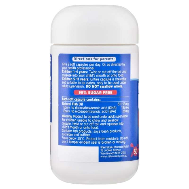 Promo Natures Way Kids Smart Burst High Dha, Omega-3 Fish Oil 50 ...