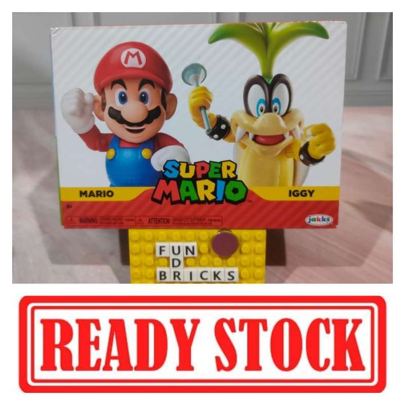 Promo Jakks Super Mario Mario & Iggy Figure Set Diskon 26% Di Seller ...
