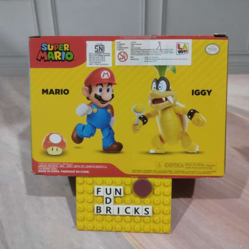 Promo Jakks Super Mario Mario & Iggy Figure Set Diskon 26% Di Seller ...