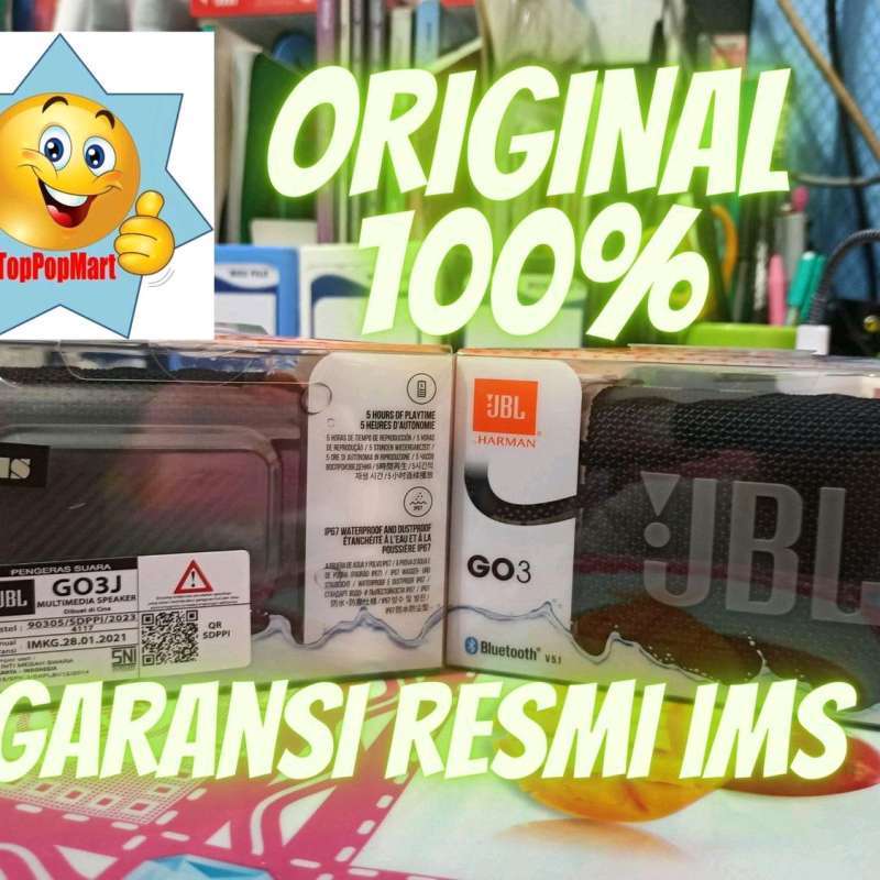 Jual JBL GO 3 Bluetooth Speaker Garansi Resmi IMS Original - Abu-abu di Seller TopPopMart ...