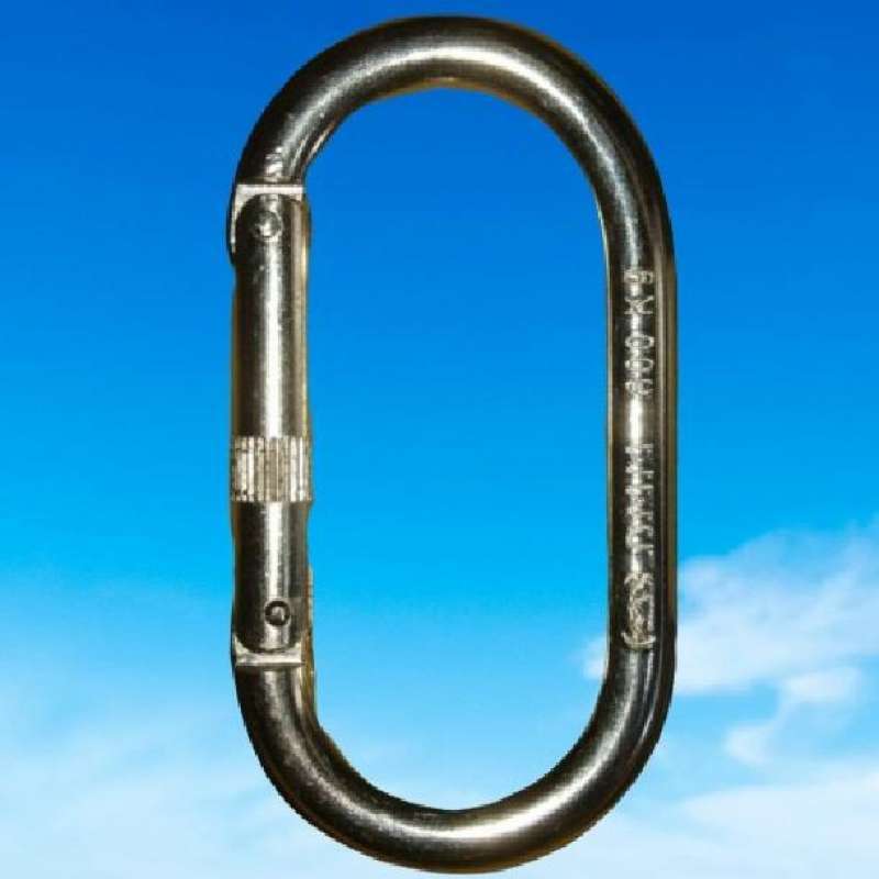 Jual Carabiner Delta Screw Lock Baja Besi For Safety Climbing, Flying ...