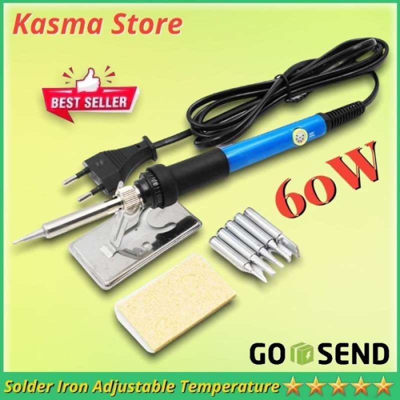 Jual Solder Listrik Iron Adjustable Temperature 60W Alat Las with 5 Kepala di Seller Himaga ...
