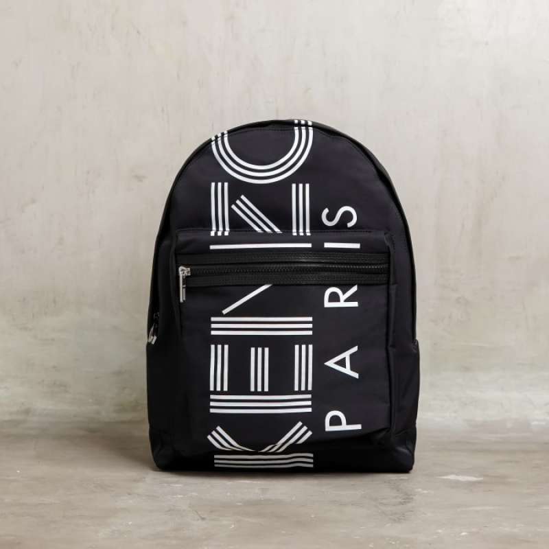Jual Tas KEN PARIS TEXT WHITE BLACK BACKPACK - 40X33X15CM 100% ORIGINAL ...