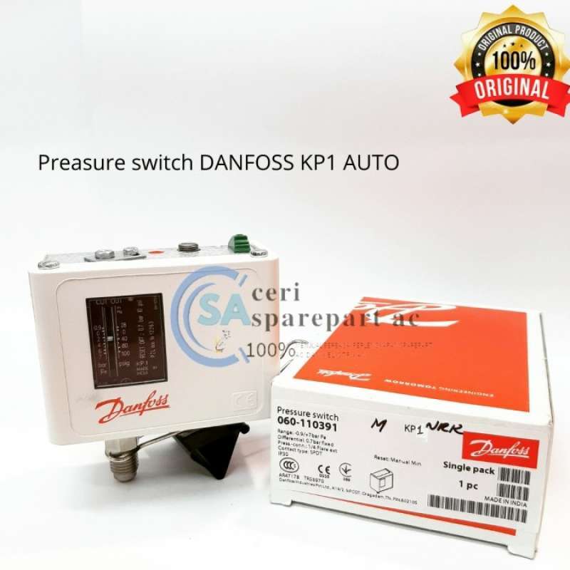 Promo Pressure Switch Danfoss KP1 ( Manual ) | Low Pressure Switch KP 1 ...