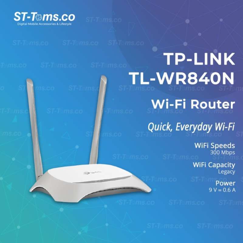 Promo TP-LINK TL-WR840N 300Mbps Wireless N Router Diskon 23% di Seller ...