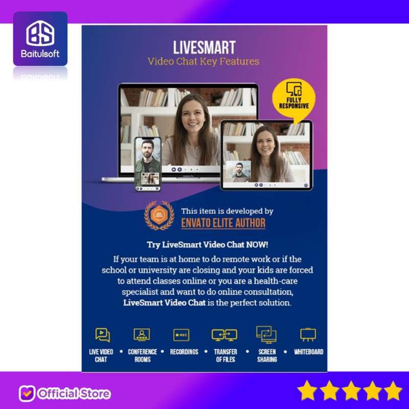 Promo SOURCE CODE APLIKASI LIVESMART VIDEO CHAT BY BAITULSOFT Diskon 96% di Seller Baitulsoft ...