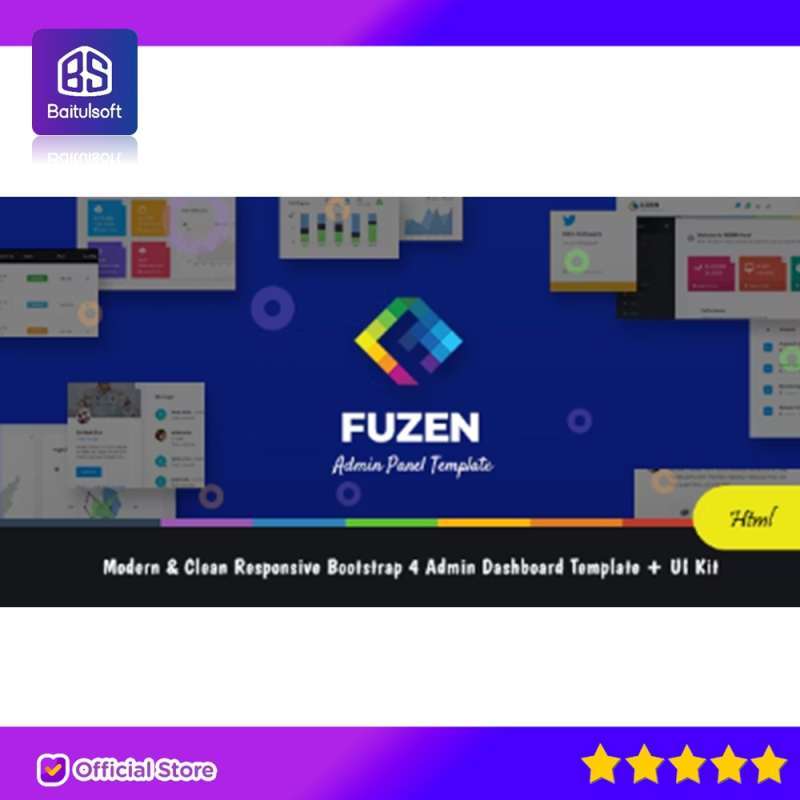 Jual Fuzen - Modern & Clean Responsive Bootstrap 4 Admin Dashboard ...