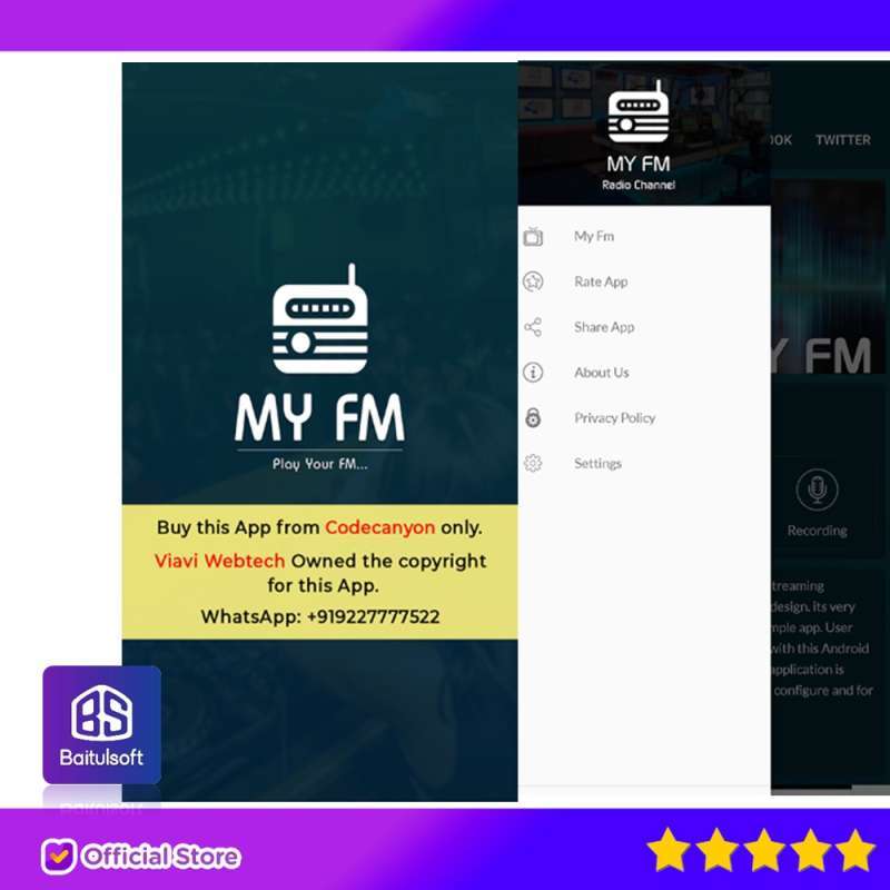 Promo SOURCE CODE APLIKASI ANDROID MY FM APP BY BAITULSOFT Diskon 96% ...