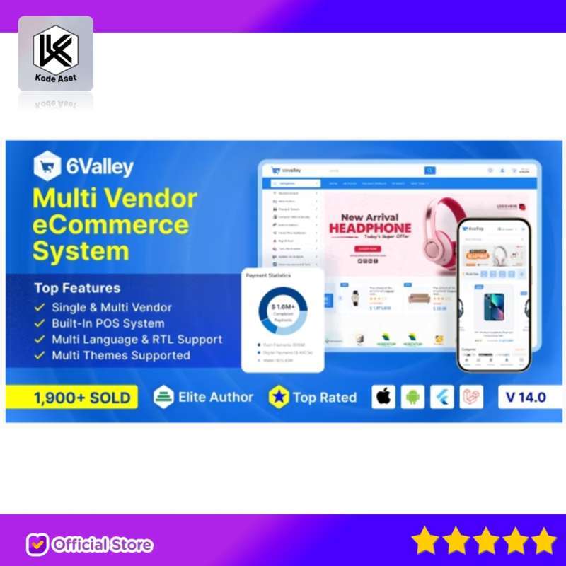 Jual Source Code Aplikasi Marketplace Multi Seller 6valley Full Mobile ...