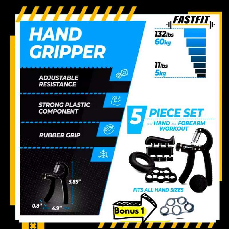 Promo fastfit Hand grip Set - untuk melatih kekuatan jari dan ...