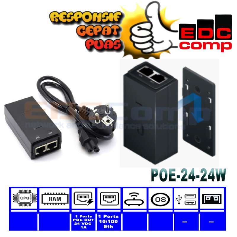 Promo Ubiquiti Poe Adapter 24vdc-24w 1a Diskon 23% Di Seller Silia ...
