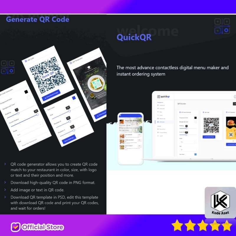 Promo Source Code Aplikasi Quickqr - Saas - Qr Code Restaurant Menu Maker By Kodeaset Diskon 98% ...