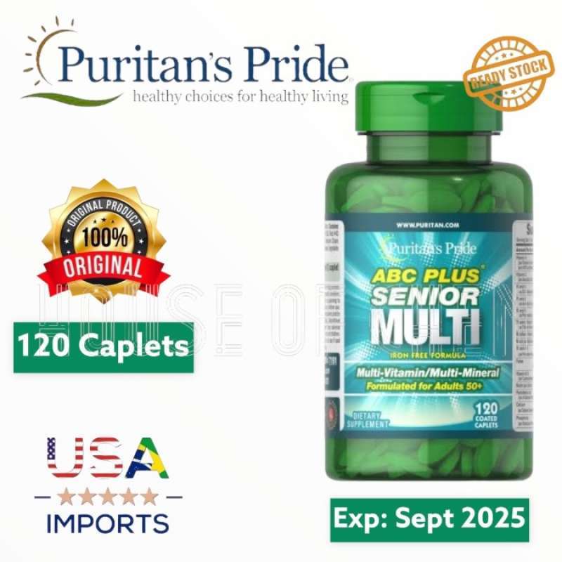 Promo Puritan Pride Abc Plus Senior Multivitamin 120 Caplets Puritan's ...
