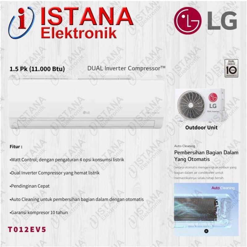 Jual LG AC DUAL INVERTER WATT CONTROL 1.5 PK T12EV5 di Seller Istana Elektronik Palembang - 20 ...