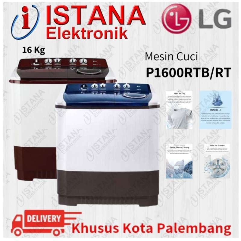 Promo Lg Mesin Cuci 2 Tabung 16 Kg P1600rtb/rt Diskon 2% Di Seller ...