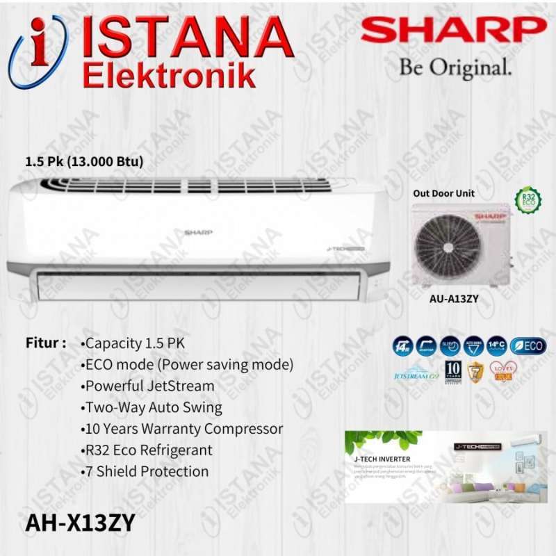 Jual Sharp Ac Split Inverter Series 1.5 Pk Ah-x13zy Di Seller Istana ...