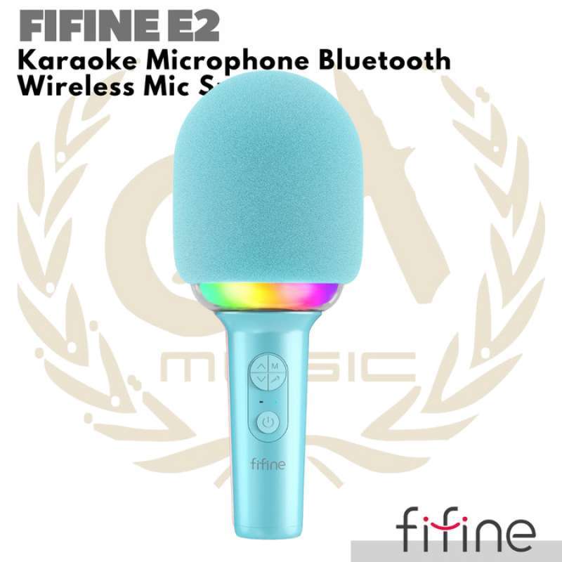 Jual Fifine E2 Karaoke Microphone Bluetooth Wireless Mic Speaker Di ...