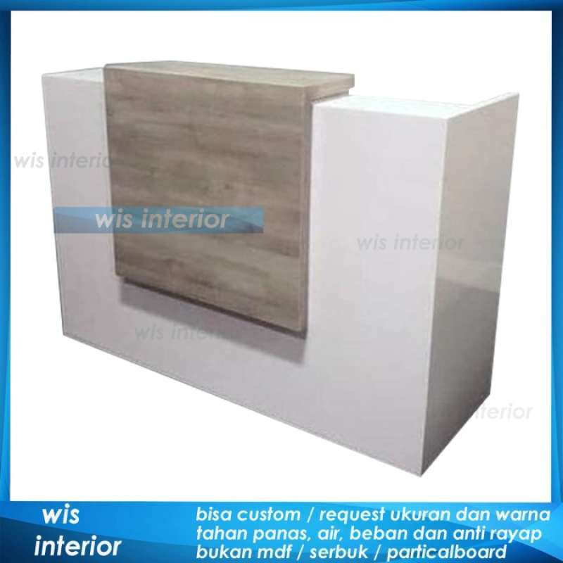 Promo Meja Receptionis Minimalis Hpl Kayu Multiplek Tebal 18ml ...
