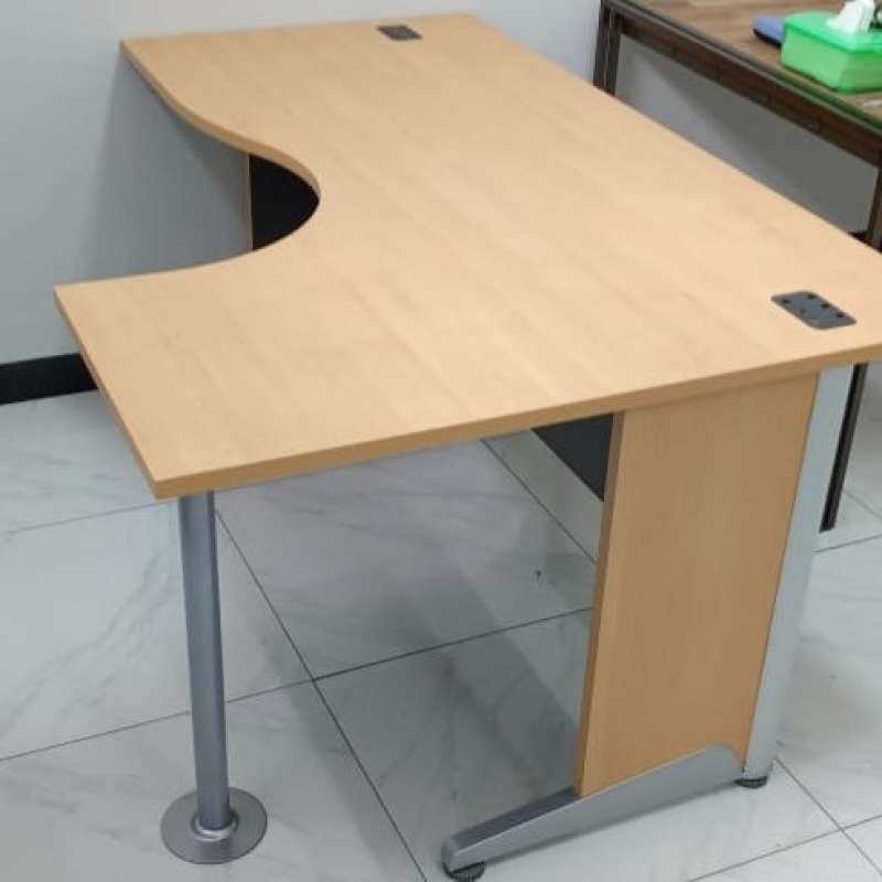 Promo Meja Kantor L-shape Uk.180ã—110ã—75cm Modera Bsd 1118 R Maple ...
