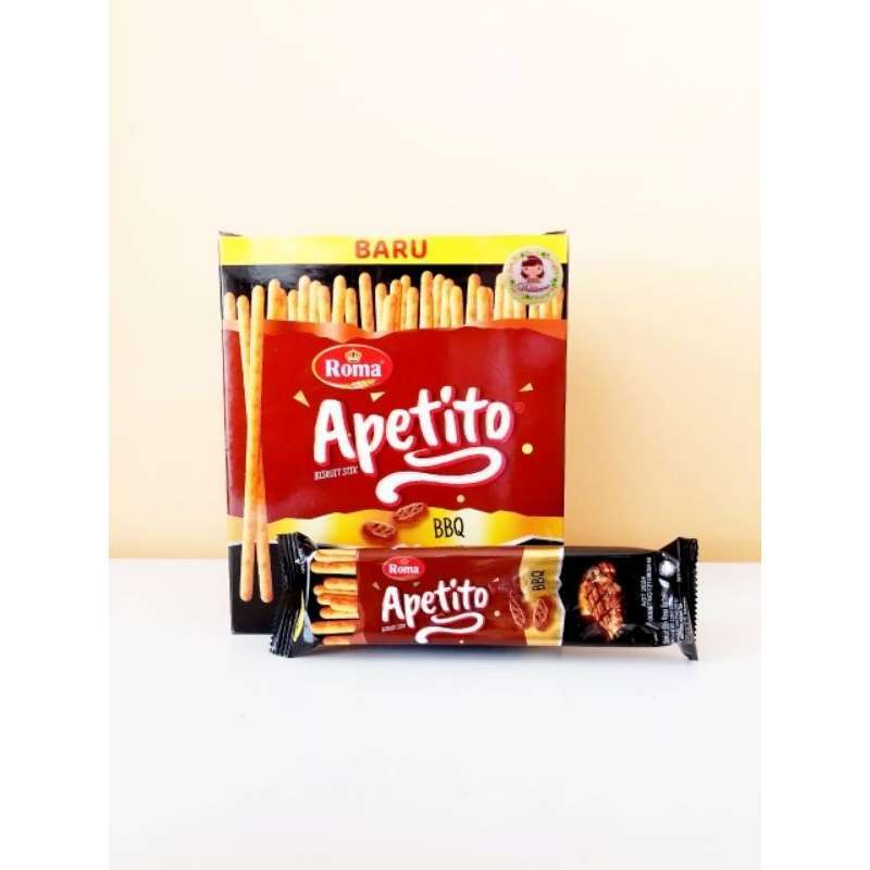 Jual Roma Apetito Biskuit Stick Tomato , Sour Cream , BBQ, Pizza ( ds ...