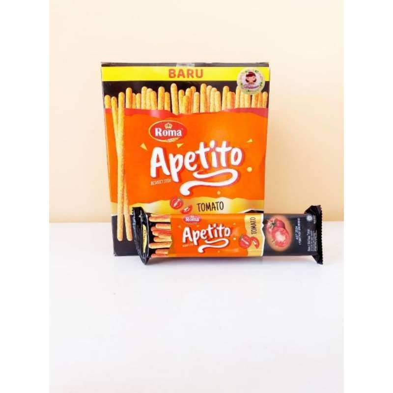 Jual Roma Apetito Biskuit Stick Tomato , Sour Cream , BBQ, Pizza ( ds ...