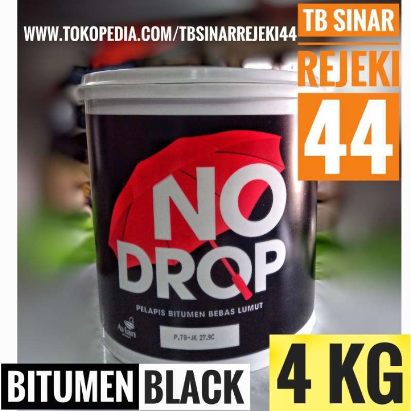 Promo No Drop Pelapis Bitumen Black Galon 4kg Anti Bocor Nodrop X ...