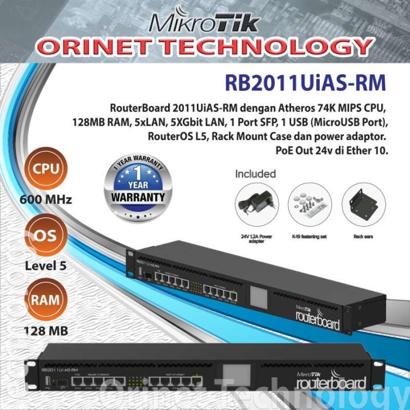 Jual Mikrotik Rb2011uias-rm, Rb2011 Uias-rm, Rb2011rm Di Seller Minao ...