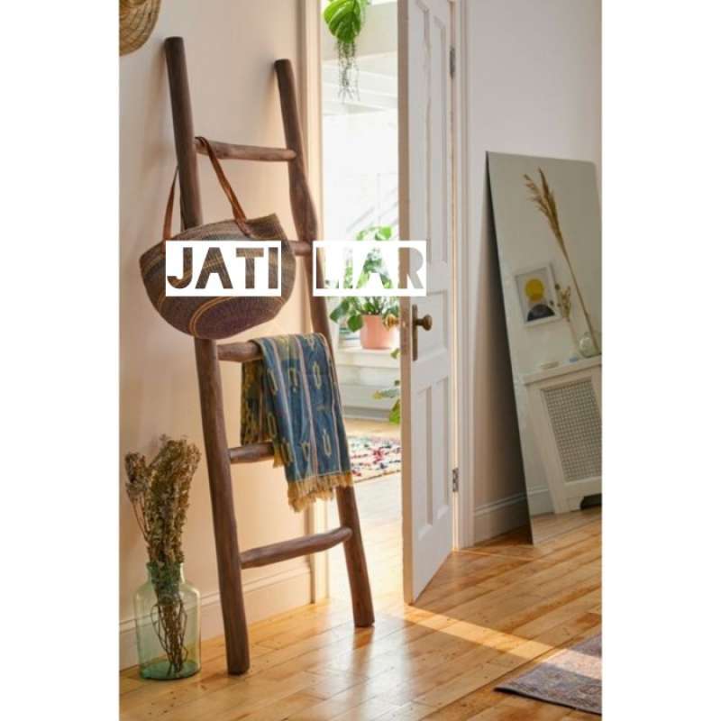 Promo Rak Tangga Kayu Natural Solid Walnut Diskon 23% Di Seller Djaya ...