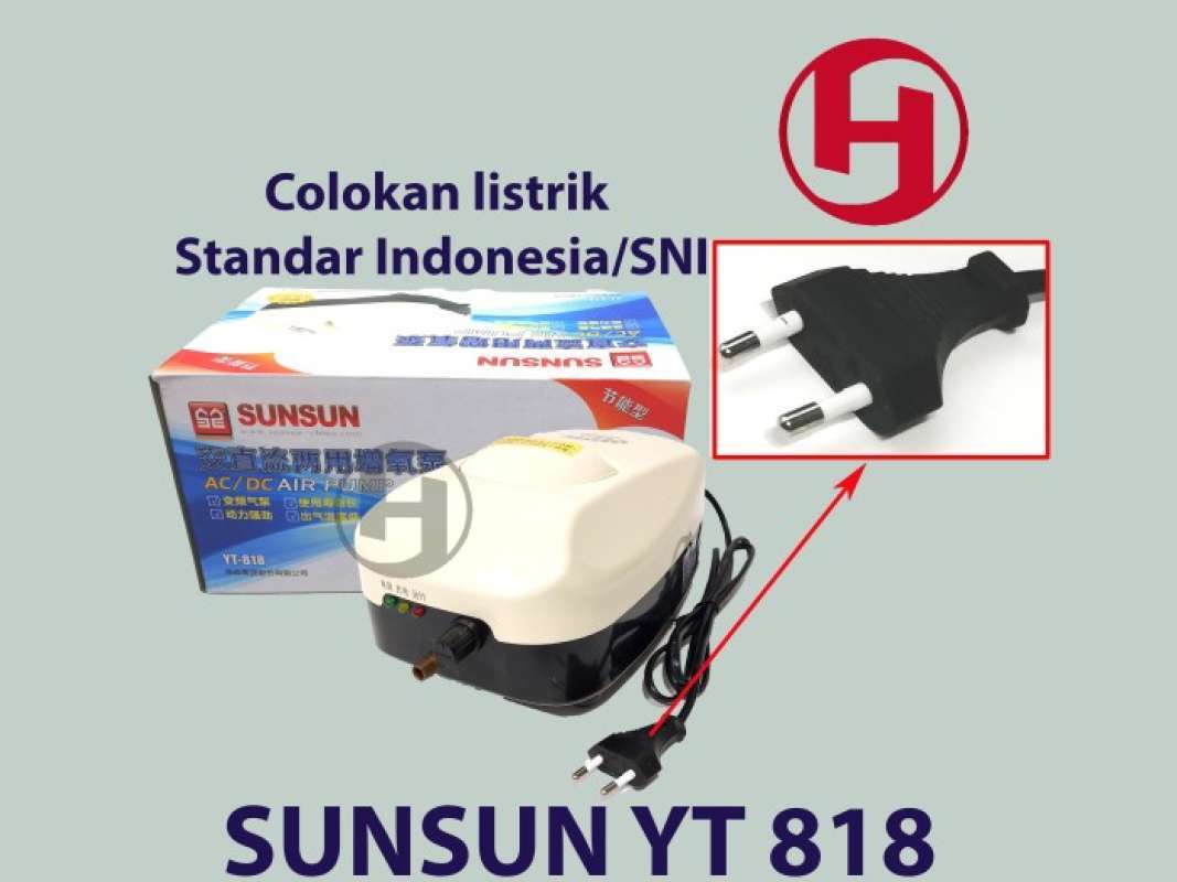 Promo SUNSUN YT 818 AERATOR ACDC POMPA UDARA AQUARIUM DAN KOLAM YT 818 ...