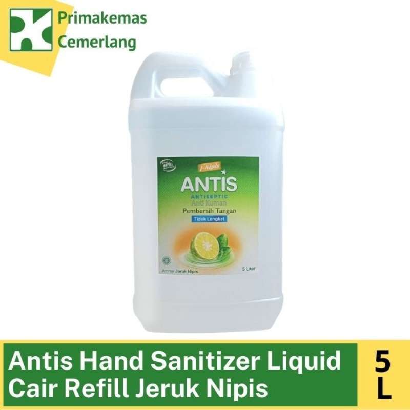 Promo ANTIS JERUK NIPIS 5 LITER (JERIGEN) LIQUID/CAIR REFILL HAND ...