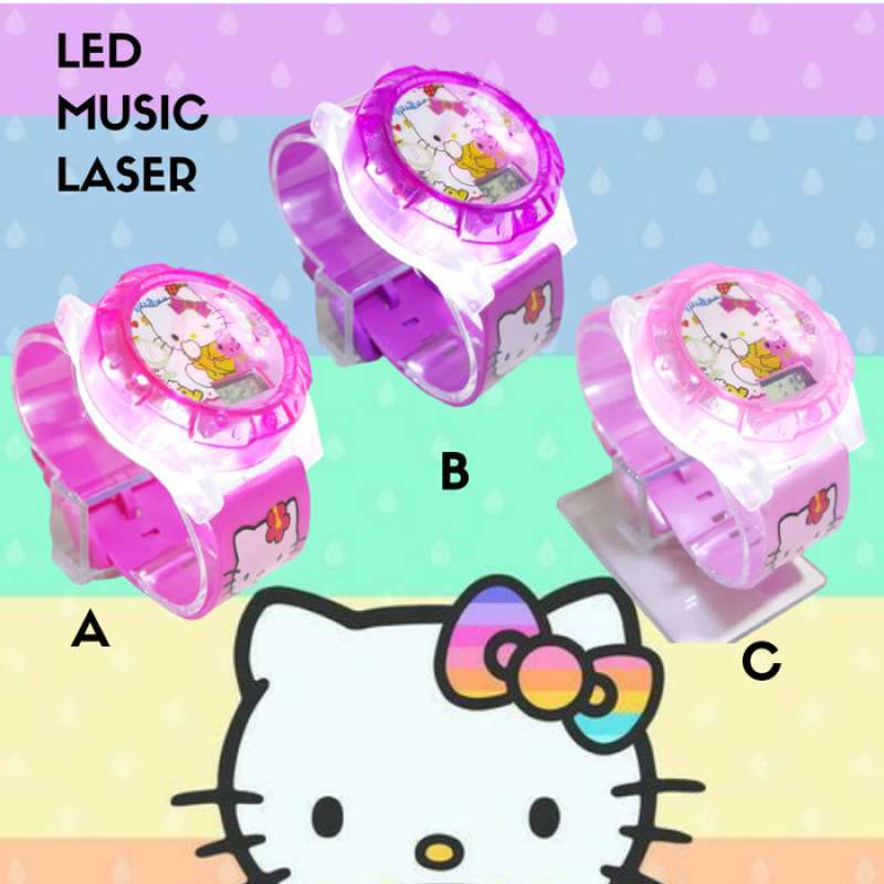 Jual Jam tangan anak anak HELLO KITTY LED DAN MUSIK di Seller Retail ...