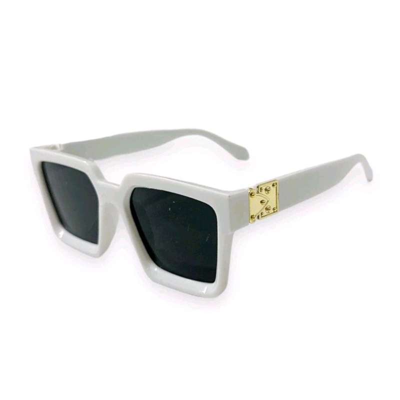 Jual Kacamata Hitam Retro Trapezoid Rectangle Frame Oversized Kotak ...