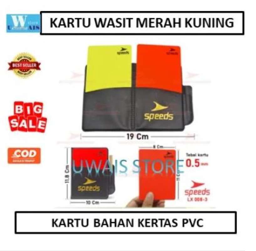 Jual Kartu Wasit Sepakbola Futsal football bola kaki lapangan speeds ...