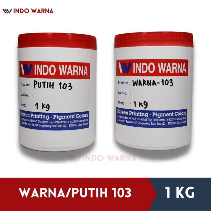 Jual Cat Sablon / Pasta Sablon WARNA/PUTIH 103 - 1kg di Seller Toko ...