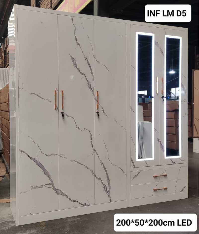 Jual Lemari Pakaian Besi 5 Pintu Lampu LED D5 Karsindo di Seller ...