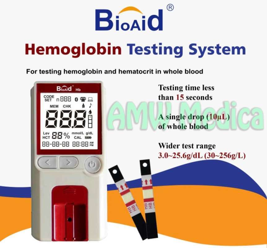Promo ALAT Cek Tes Hemoglobin HB BIOAID Singgel 1Parameter Hemoglobine ...